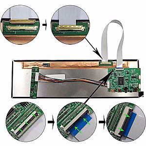 VSDISPLAY 12.6" NV126B5M-N41 12.6inch 1920X515 LCD Screen Work with 2 HD-MI Mini LCD Controller VS-RTD2556HM-V1