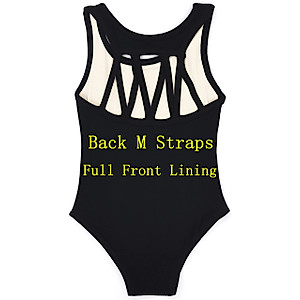 DANSHOW Tank Dance Leotards for Girls,Back M Straps(6001-XL-06)