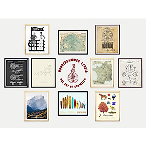 Wunderkammer Studio - Pizza Patent Poster Art - Pizzaria Wall Art - Kitchen Decor - Set of 4-11 x 14 Unframed Art Prints