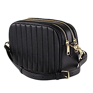 Coach Women's Jes Crossbody Bag With Linear Quilting (Black)