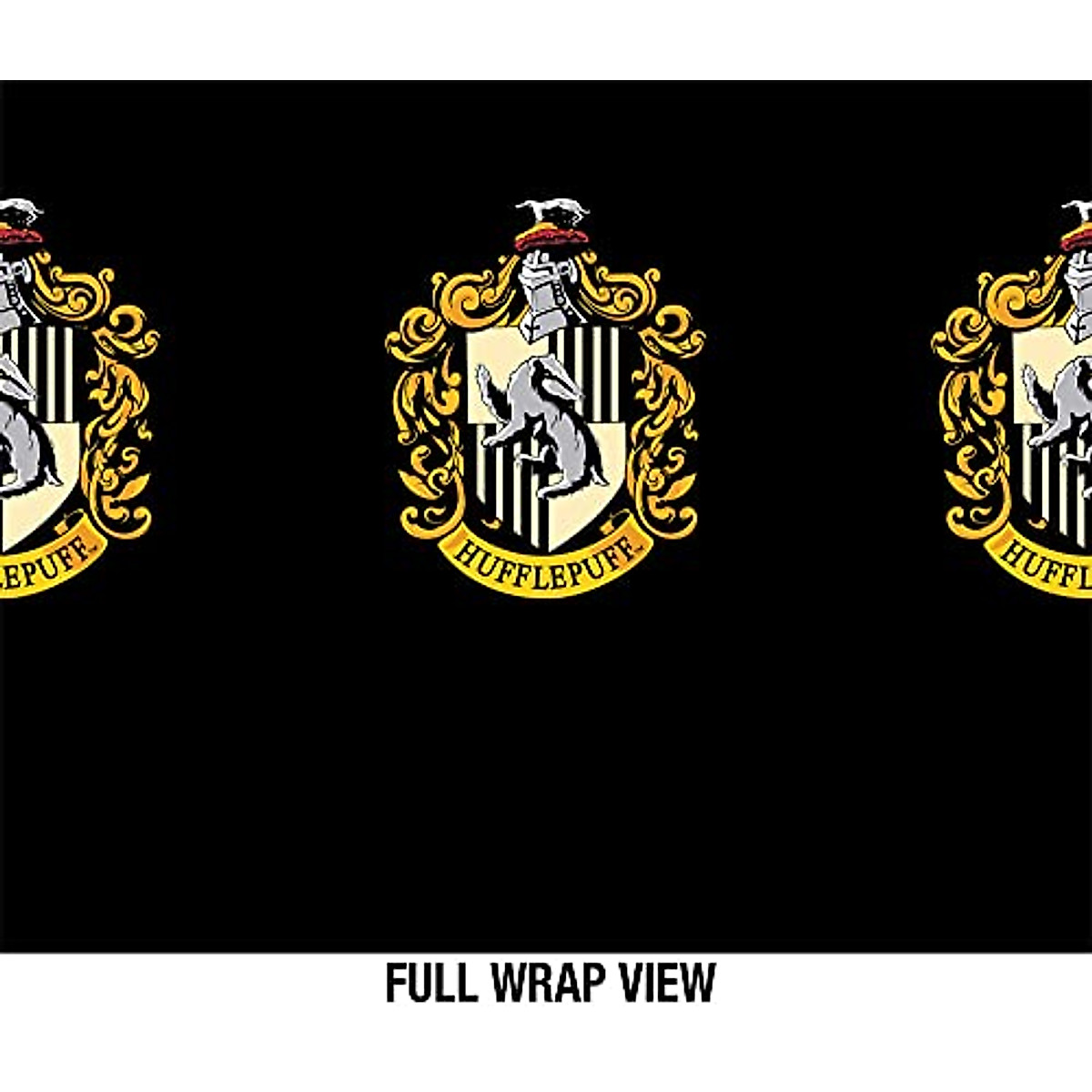 Harry Potter OFFICIAL Hufflepuff Crest 24 oz Insulated Canteen Water Bottle, Leak Resistant, Vacuum Insulated Stainless Steel with Loop Cap, Black