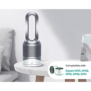 2-Pack MESTICA HP01/HP02 Air Purifier Replacement Filter, 3-in-1 H13 Ture HEPA Air Replacement Filter for Dyson Pure Hot + Cool Link Air Purifier HP01, HP02, DP01,DP02