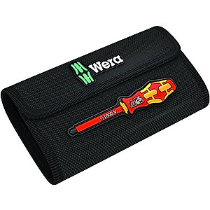 Wera - 5003470001 KK VDE 60i/7 Insulated Interchangeable Blade Pouch Set (SLOT/PH), 7 Piece