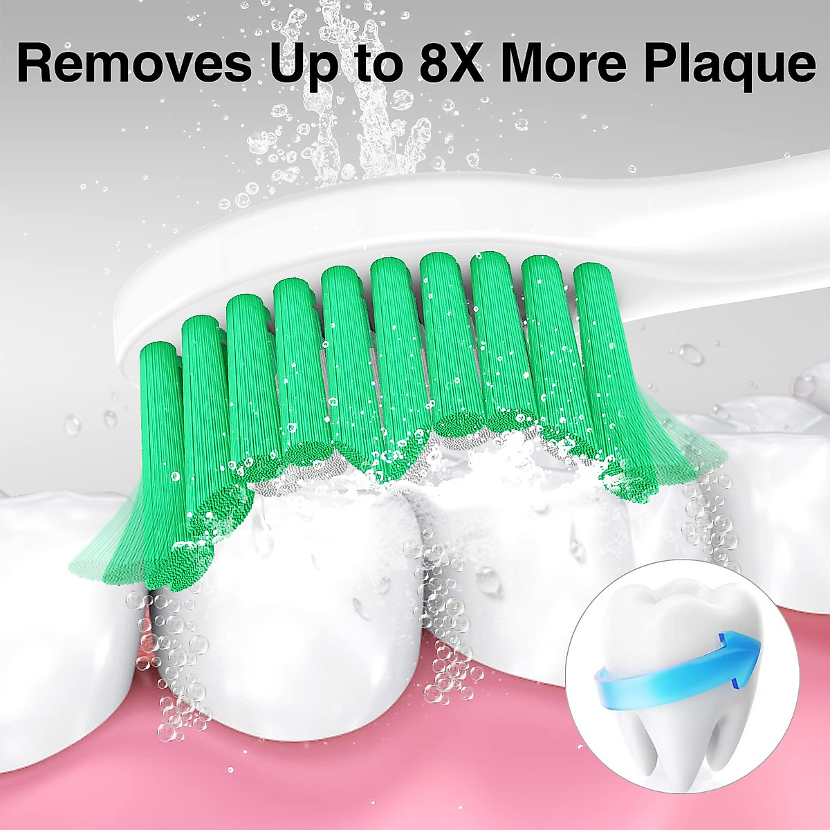 Aoremon Replacement Brush Heads Compatible with Philips Sonicare e-Series HX7022/66(4 Pack), Fit for Sonicare Essence, Xtreme, Elite, Advance, and CleanCare Electric Toothbrush with Hygienic Caps