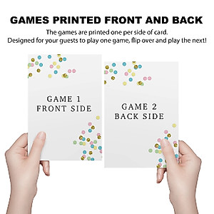 Your Main Event Prints Fall Pumpkin Baby Shower Games - Neutral Yellow - Bingo, Find The Guest, The Price is Right, Who Knows Mommy Best - 25 Games Each, Printed Front and Back, 1 Game Per Side