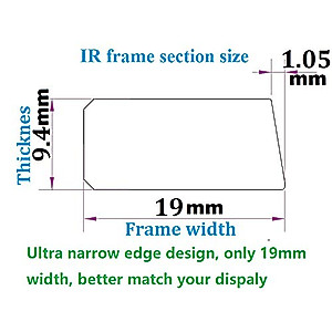 DeYoWo 32 Inch Interactive 10 Points Infrared IR Touch Screen Overlay Frame Free Driver