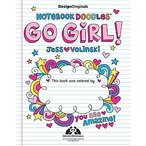 Notebook Doodles Go Girl!: Coloring & Activity Book (Design Originals) 30 Inspiring Designs; Beginner-Friendly Empowering Art Activities for Tweens, on High-Quality Extra-Thick Perforated Paper