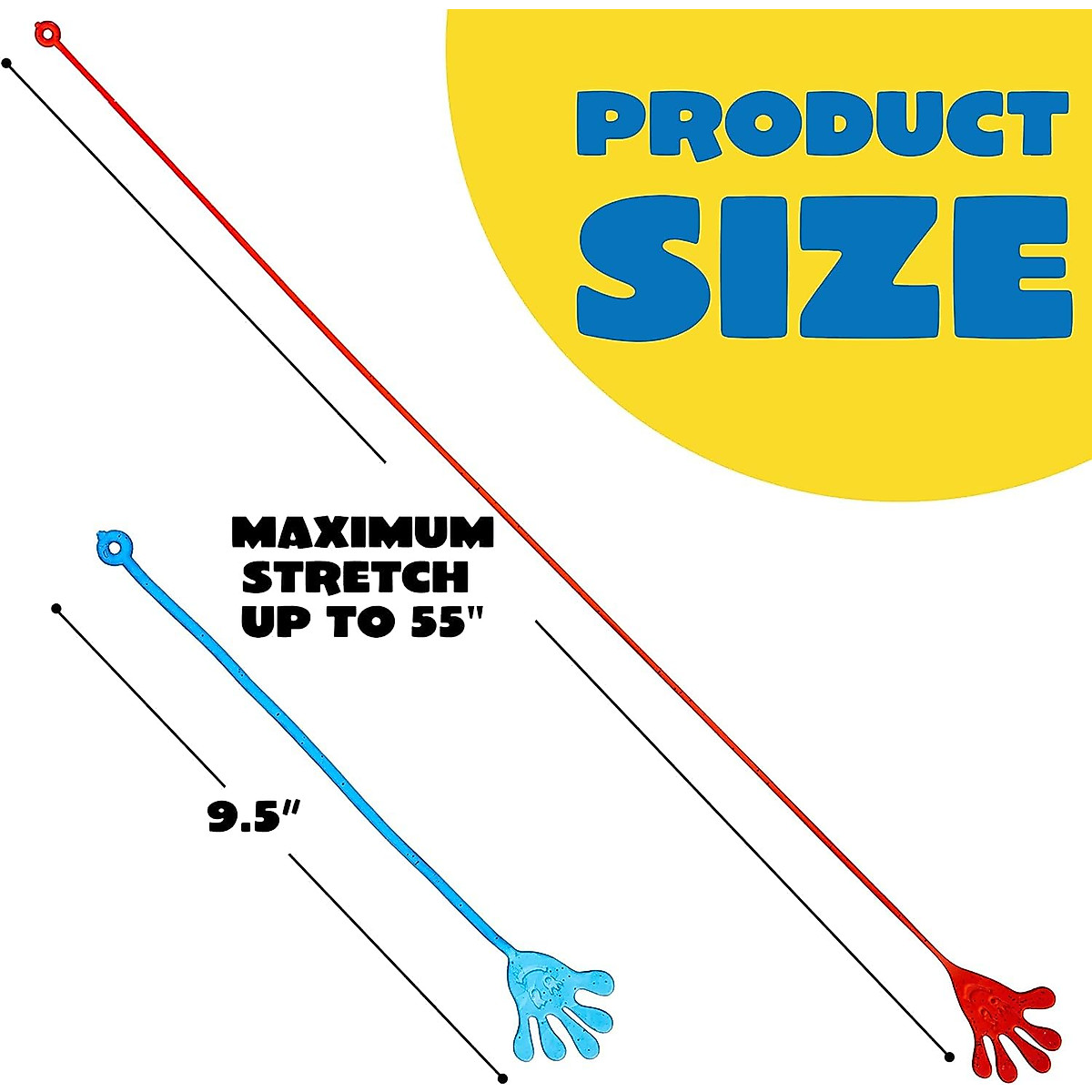 JOYIN 48Pcs Sticky Hands Party Favors, Party Table Favors Set for Kids, Holiday Traditions, Xmas Gift, Bendy Tube, Bendy Tubes, Extreme Stretch Fidget, Fun Fidget Toys for Kids