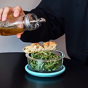 Bormioli Rocco Frigoverre Future 17.25 oz. Round Food Storage Container, Made From Durable Glass, Dishwasher Safe, Made In Italy.