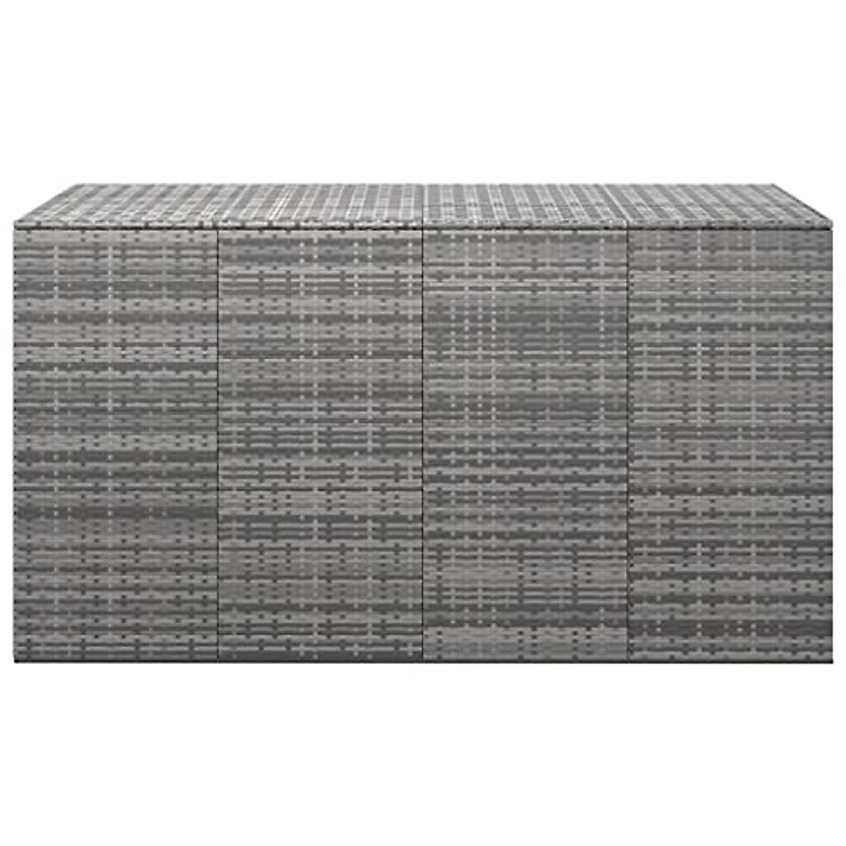 GOLINPEILO Outdoor Patio Garden Storage Box Large Deck Box PE Rattan Patio Storage Box Garden Storage Chest Container Storage Organizer Cabinet for Lawn Backyard,76.4" x 39.4" x 40.6" Gray