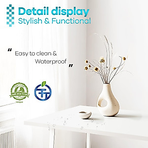 Kaboon 55x27.5 in White Tabletop, Wood Desktop One Piece, Reversible Melamine Countertop for Home and Office