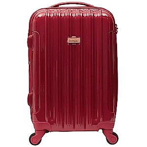 kensie Women's Alma Hardside Spinner Luggage, Expandable, Japanese Carmine Red, Carry-On 20-Inch