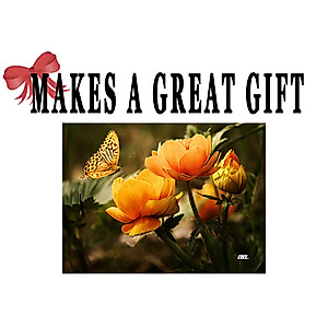 Yellow Butterfly Flower Kitchen Glass Cutting Board Decorative Gift For Mom Design