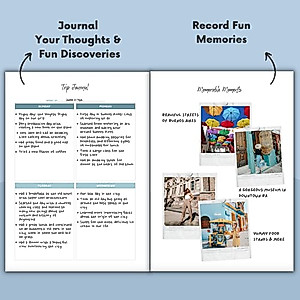 Lamare Travel Journal For Women - Cute Travel Notebook, Bucketlist, Roadtrip & Vacation Planner – Great and Fun Travel Planner Gift, Undated Travel Diary and Travel Planner Organizer for Women