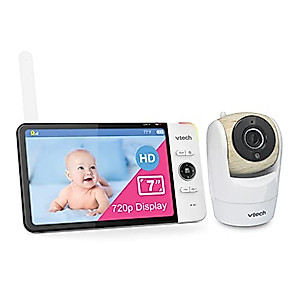[Upgraded] VTech VM919HD Video Monitor with Battery Support 15-hr Video Streaming, 7" 720p HD Display,360 Panoramic Viewing, 110 Wide-Angle View,HD Night Vision,Up to 1000ft Range,Secured Transmission