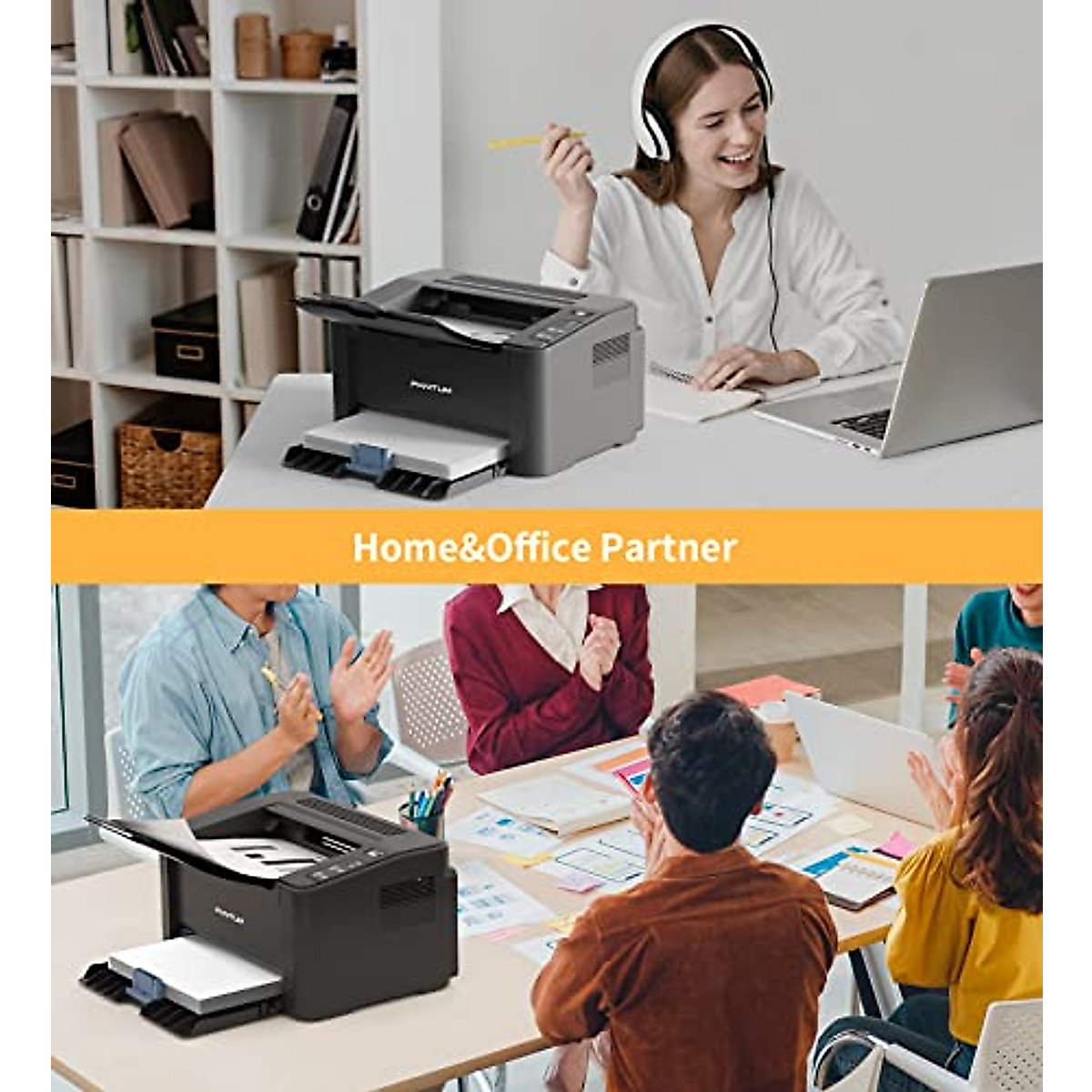 Pantum Compact Wireless Small Laser Printer P2502W Monochrome (Black and White) Single Function, Wireless Mobile Printing Airprint for Business and Home School Use, 23 PPM, Black