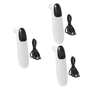 NOLITOY 3 Sets Pet Thermometer Animal Cat Ear Screen Pet Temperature Device Digital Pet Temperature Monitor Pet Ear Pet Screen Thermometer Dog Baby Plastic Forehead Thermometer Chargeable