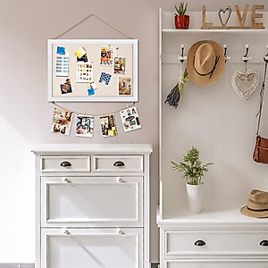 Emfogo Cork Board Wooden Frame Bulletin Board 16"x11" Cork Boards for Walls Office Decor for Girls Room, Office, Bedroom, Kids Room, Classroom