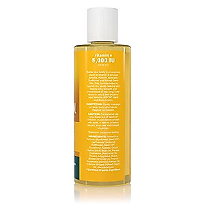 JASON Vitamin E 5,000 IU Moisturizing Body Oil, For Hair, Face, and Body, 4 Fluid Ounces