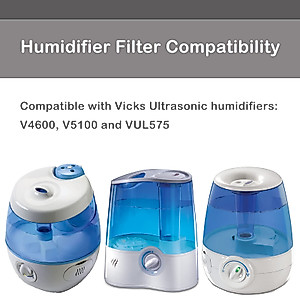 Macaberry PDC51V1 Demineralization Cartridge Compatible with Vick Humidifier Model V4600, V5100, VUL575, and Sunbeam696, Works to Collect White Dust, Pack of 3, Blue