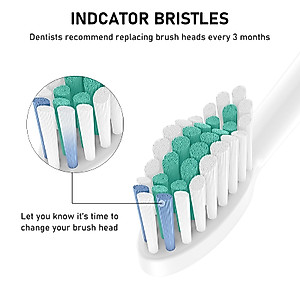 Toothbrush Heads for Philips Sonicare Replacement Brush Heads with Protective Cover Soft Dupont Bristles Electric Toothbrush Replacement Heads for Oral Health, 8 Pack