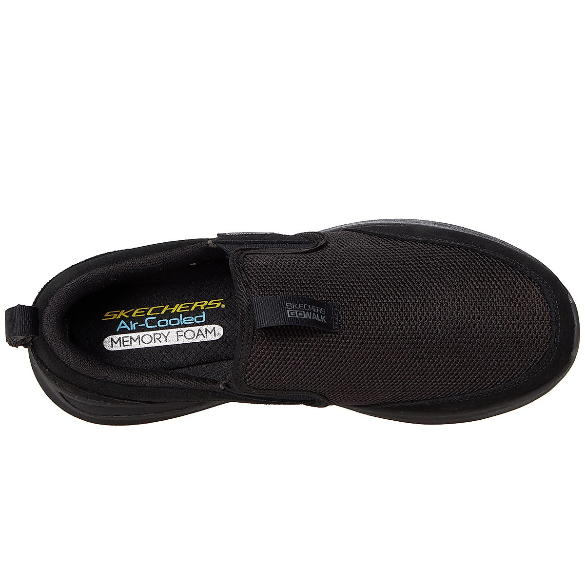 Skechers Men's Go Walk Outdoor-Athletic Slip-On Trail Hiking Shoes with Air Cooled Memory Foam, Black, 10