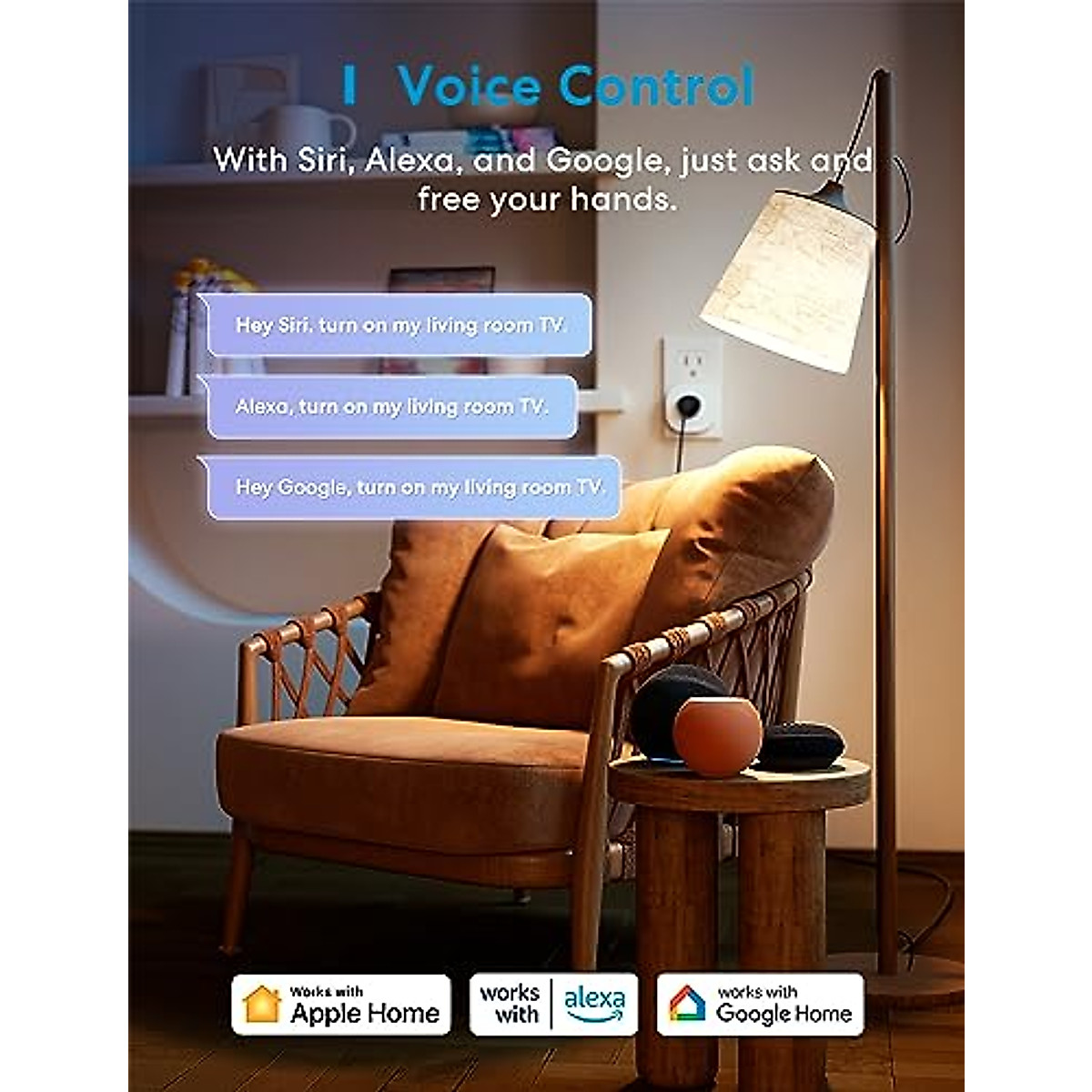 meross Matter Smart Plug Mini, Easy Setup, 100% Privacy Smart Outlet, Compact Size, Support Apple Home, Alexa, Google Home with Schedule and Timer, App and Voice Control, 2.4G Wi-Fi Only (2 Pack)