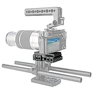 NICEYRIG Quick Release Base Plate Compatible with Manfrotto 577, 501, 504, 701 for DSLR Camera 15mm Rail Support System