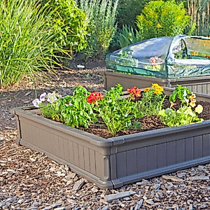 Lifetime 60069 Raised Garden Bed Kit, 4 by 4 Feet, Pack of 3
