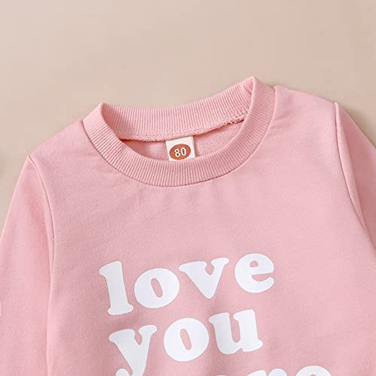 Willow Dance Valentine's Day-Toddler Baby Boy Girls Clothes Letter Printed Long Sleeve Pullover Sweatshirt Shirt Sweater Tops pink 12-18 Months