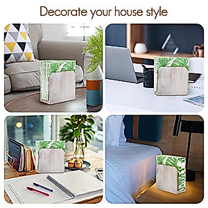 NelyBet Napkin Holder for Table, Acacia Wooden Napkin Holders for Kitchen, Rustic Farmhouse Napkin Holder for Kitchen Dining Room Table Decor, Distressed Wooden Napkin Holder White 5.5" x 5.1"