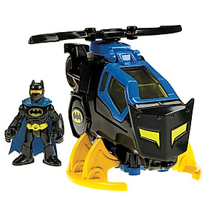 Fisher-Price Imaginext DC Super Friends Batman Toy Batcopter Helicopter & Figure Set for Preschool Pretend Play Kids Ages 3+ Years