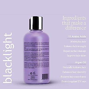 Oligo Professionnel - Blacklight Blue Conditioner for blondes - Vegan - Eliminate Brassy tones - Refresh faded highlights - Argan oil - Hydrating Formula - 8.5oz