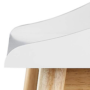 Adore Decor Alton Writing Computer Desk, Laptop PC Workstation, Retro Simple Study Table for Home Office, White