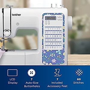 Brother CP2160L Computerized Sewing Machine with 60 Built -In Stitches, LCD Display, 7 Included Feet, Lavender Floral