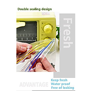 Double seal food storage bags, water proof zipper plastic bags (Small 16cm x 14cm) 30pcs