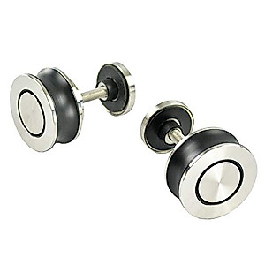 DIYHD Stainless Steel Ceiling Mount Sliding Barn Door Concentric Circles Roller Set