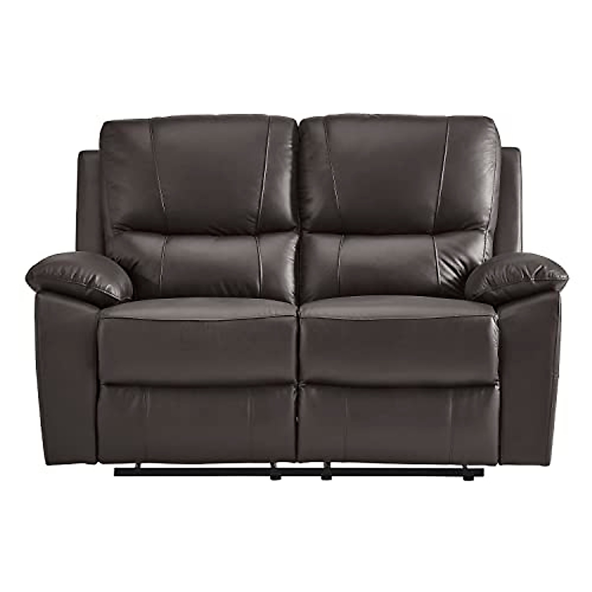 Lexicon Farmington Wall-Hugger Manual Double Reclining Loveseat, Brown