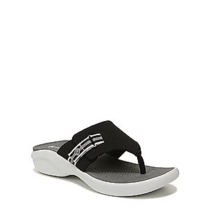 BZees Womens Camp Out Thong Sandal Black 7.5 M