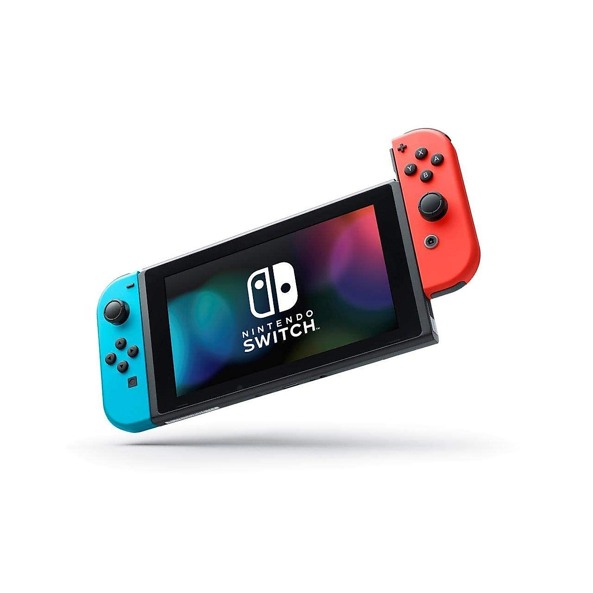 Nintendo Newest Switch 32GB Console with Neon Blue and Neon Red Joy-Con, 6.2" Touchscreen 1280x720 LCD Display, 802.11AC WiFi, Bluetooth 4.1 + MarXsol_12-in-1 Accessories Holiday Bundle