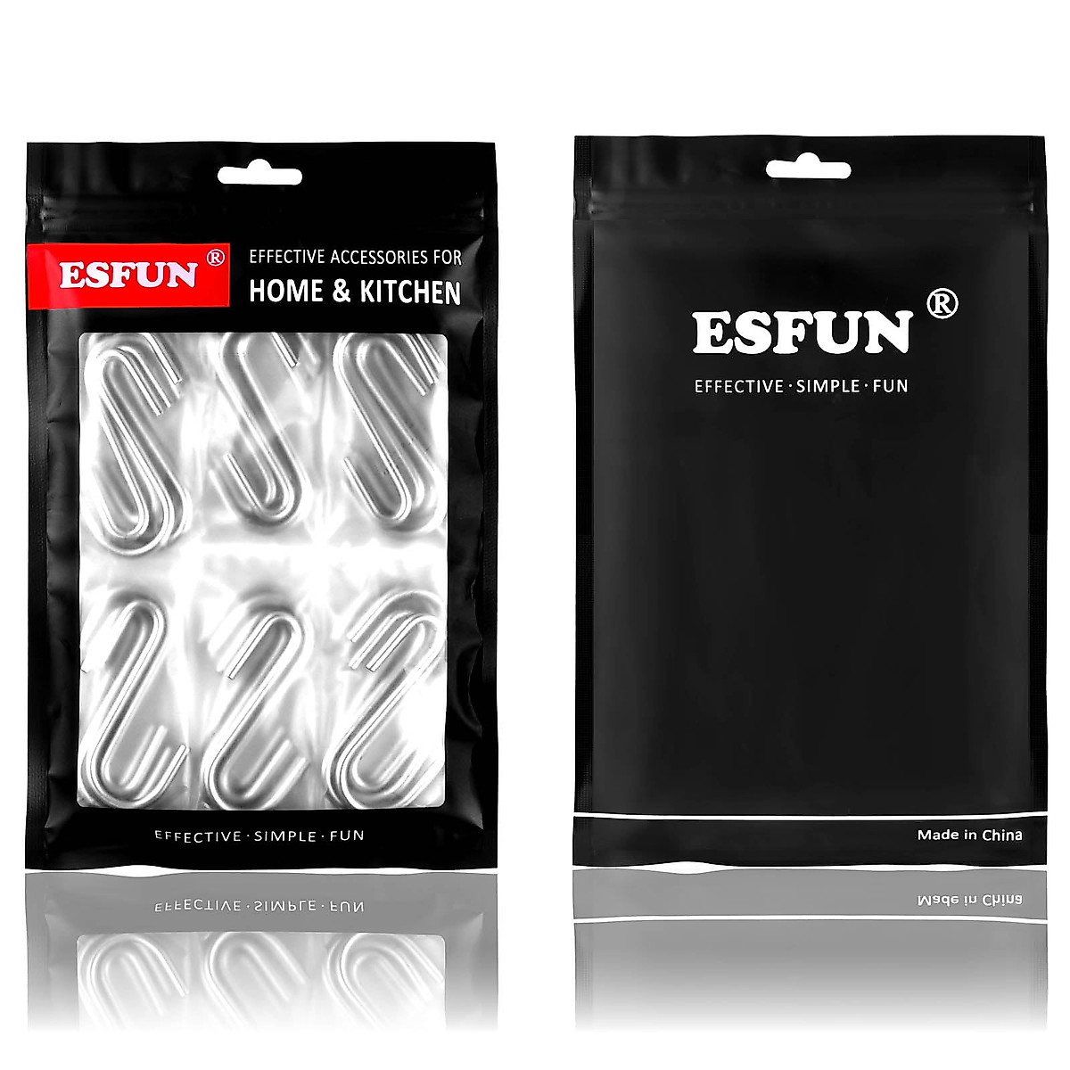 30 Pack ESFUN Heavy Duty S Hooks Pan Pot Holder Rack Hooks Hanging Hangers S Shaped Hooks for Kitchenware Pots Utensils Clothes Bags Towels Plants