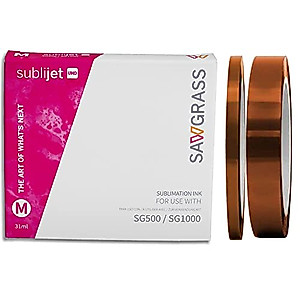 Sawgrass SubliJet UHD Sublimation Ink SG500 & SG1000 - Magenta (31ml) and 2 Rolls of ProSub Heat Resistant Tape