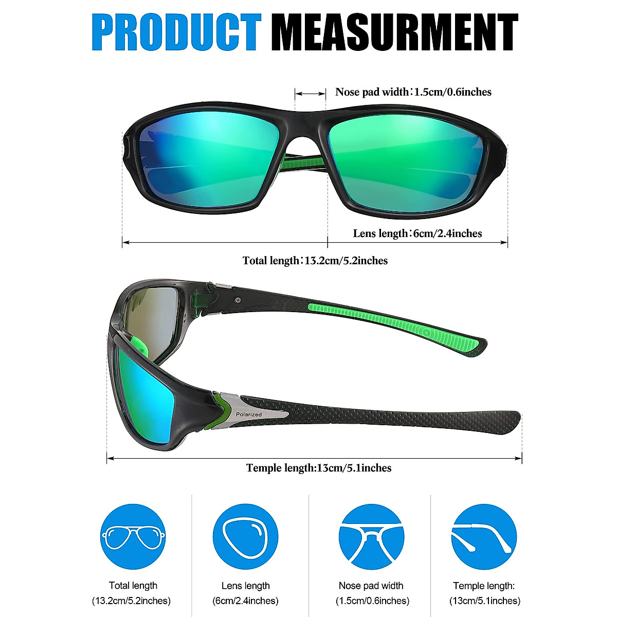 Treela 18 Pairs Polarized Sport Sunglasses for Men Bulk Multipack Fit over Sunglasses Wrap Around Sun Glasses for Women Men Summer Cycling Running Fishing Driving Sunglasses