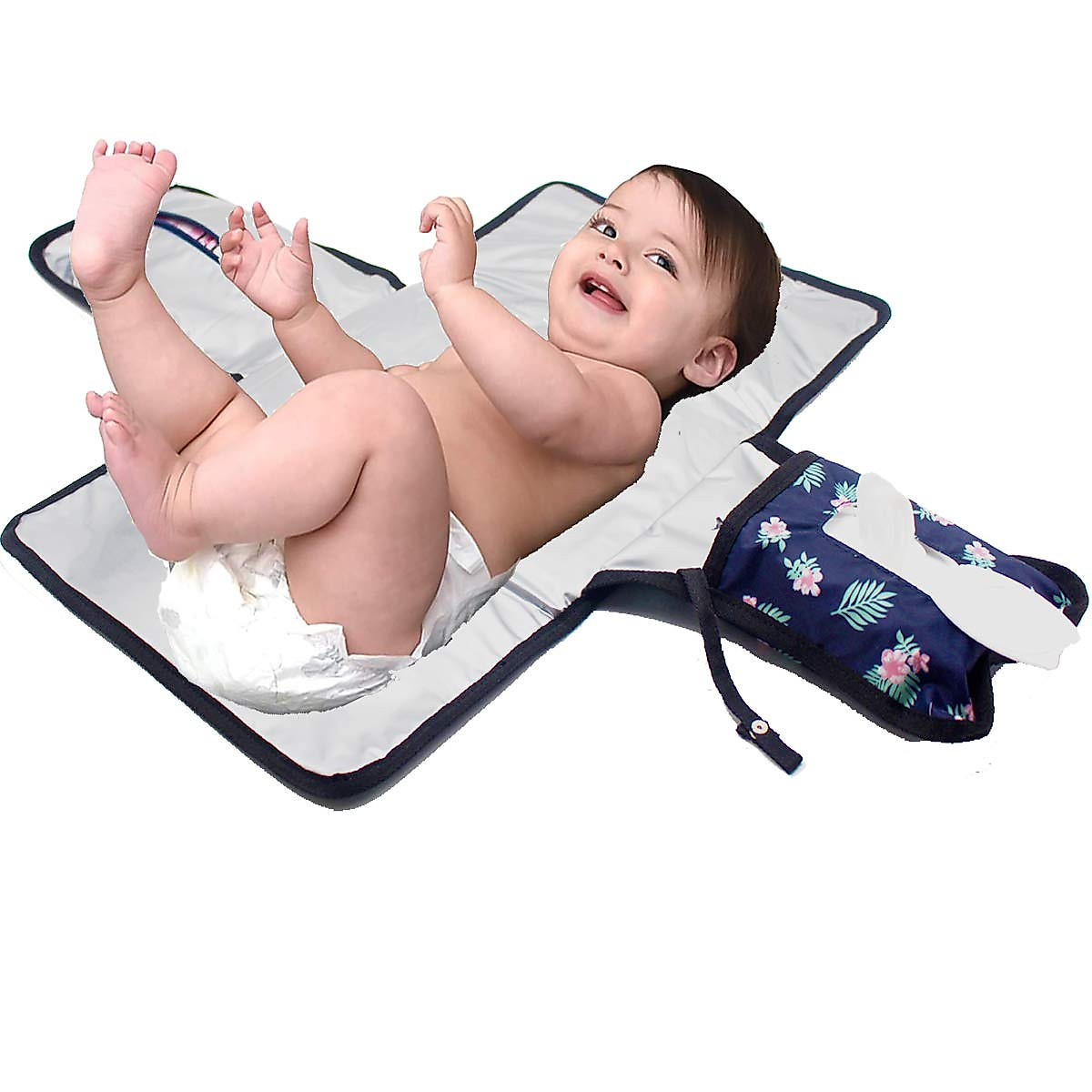Portable Baby Diaper Changing Pad Waterproof, Portable Changing Pad for Diaper Bag with Pocket | Easy to Clean |Diaper Changing Mat