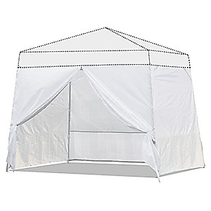 ABCCANOPY Slant Leg Side Wall 10x10ft basa/8x8ft top, White (4 Walls Only, NOT Including Frame and Top)