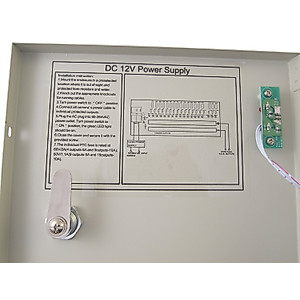 Evertech Power Box 18 Ch Channel 12V DC 10 A Power Supply Distribution Box for CCTV DVR Security Camera LED Lights