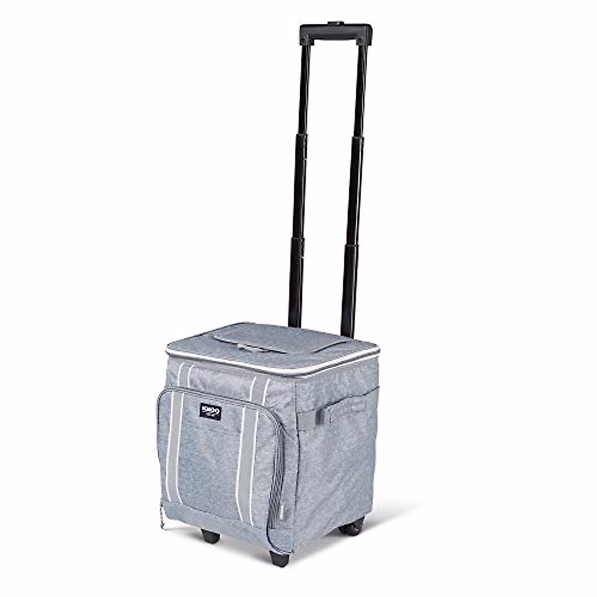 Igloo 40 Can Large Portable Insulated Soft Cooler with Rolling Wheels, Gray