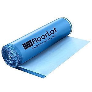 FLOORLOT BlueStep Underlayment with Moisture Barrier for Laminate and Wood Floors, (200 sq.ft Roll)