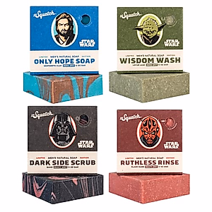 Dr. Squatch The Soap Star Wars Soap Collection - Men’s Natural Bar Soap - 4 Bar Soap Bundle Star Wars Soap for Men