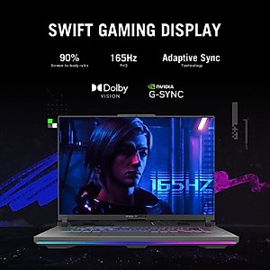 ASUS ROG Strix G16 Gaming Laptop 2023 Newest, 16" 165Hz Display, NVIDIA GeForce RTX 4060, Intel Core i7-13650HX Processor(14 core), 64GB DDR5 RAM, 2TB SSD, Backlight Keyboard, Wi-Fi 6, Windows 11 Home